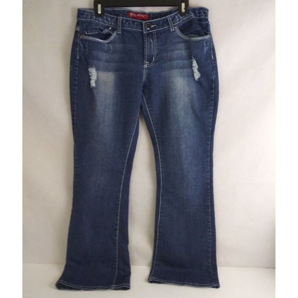 Red Rivet | Jeans | Red Rivet Womens Distressed Ripped Whiskered ...